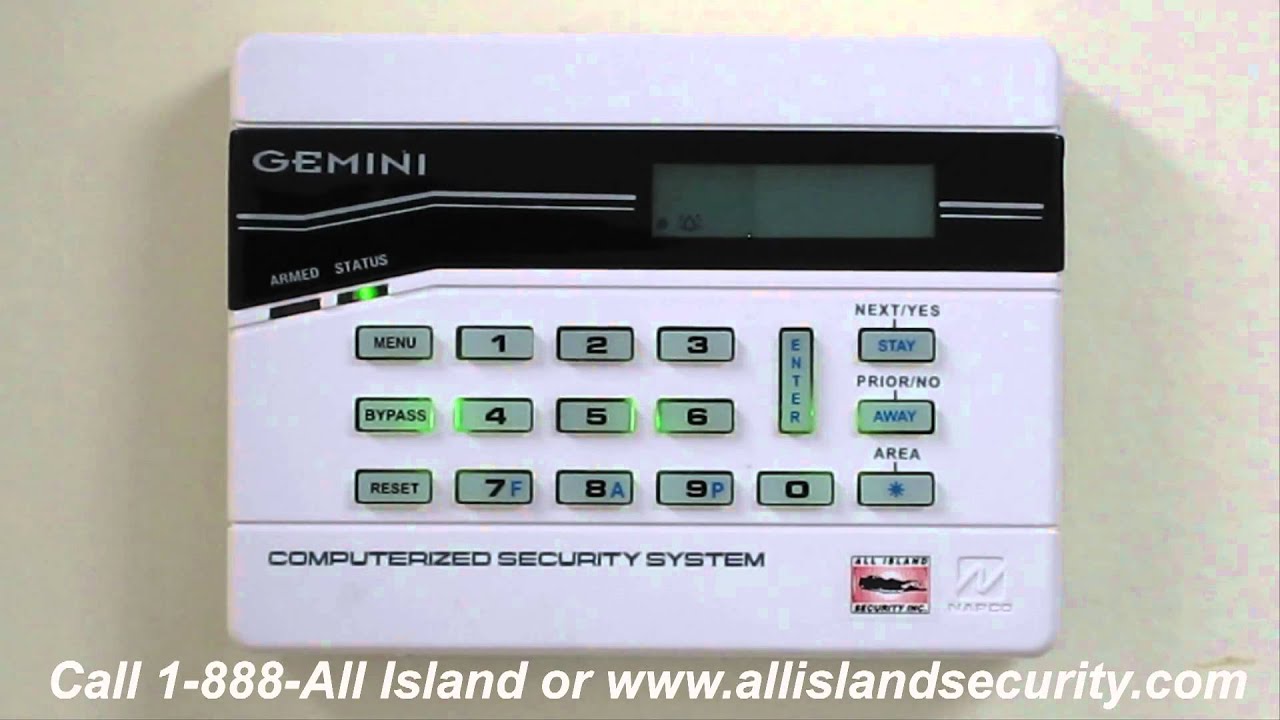 Alarm Systems on Long Island: Operating the Napco Gemini security alarm system