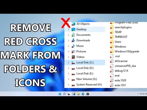 Remove Red Cross Mark From Folders & Icons in Windows 11 / 10 | How To Fix X Sign on Files