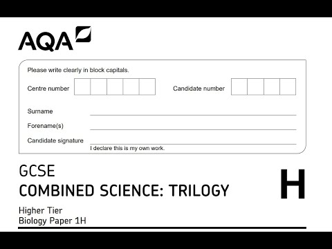 AQA GCSE Combined Science Biology Paper 1H June 2021