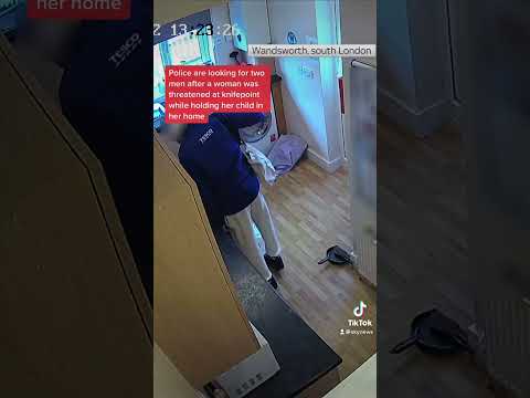 Woman and child threatened with knife