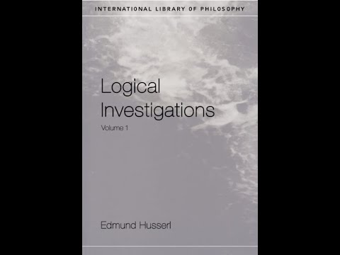 "Logical Investigations, Volume 1" By Edmund Husserl
