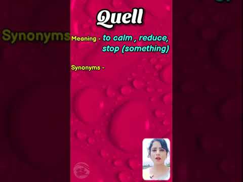 #Shorts | Word of the day | Quell | Meaning | Synonyms | Antonyms | Sentences | English Vocabulary
