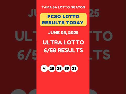 ULTRA LOTTO 6/58 DRAW RESULTS TODAY JUNE 8, 2025