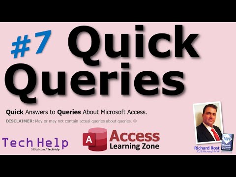 Microsoft Access TechHelp Quick Queries #7 - Hiding Access Interface, Runtime w Full Access, More!