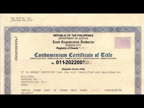 What is Condominium certificate of title?