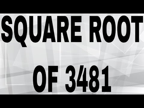 SQUARE ROOT OF 3481