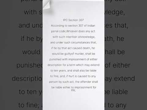 Ipc section 307 #education #constitution #ipc #indian #humanrights #rights #section307