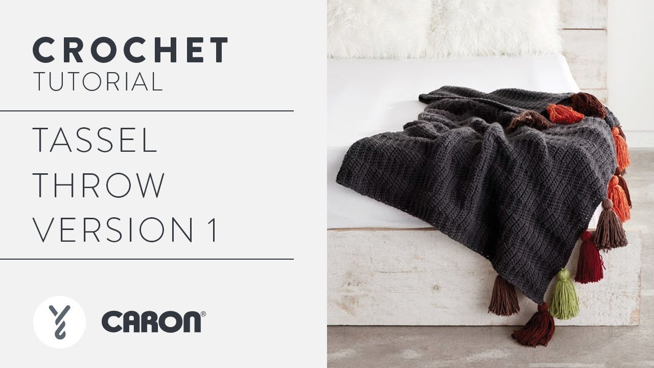 How to Crochet a Blanket: Tasseled Throw