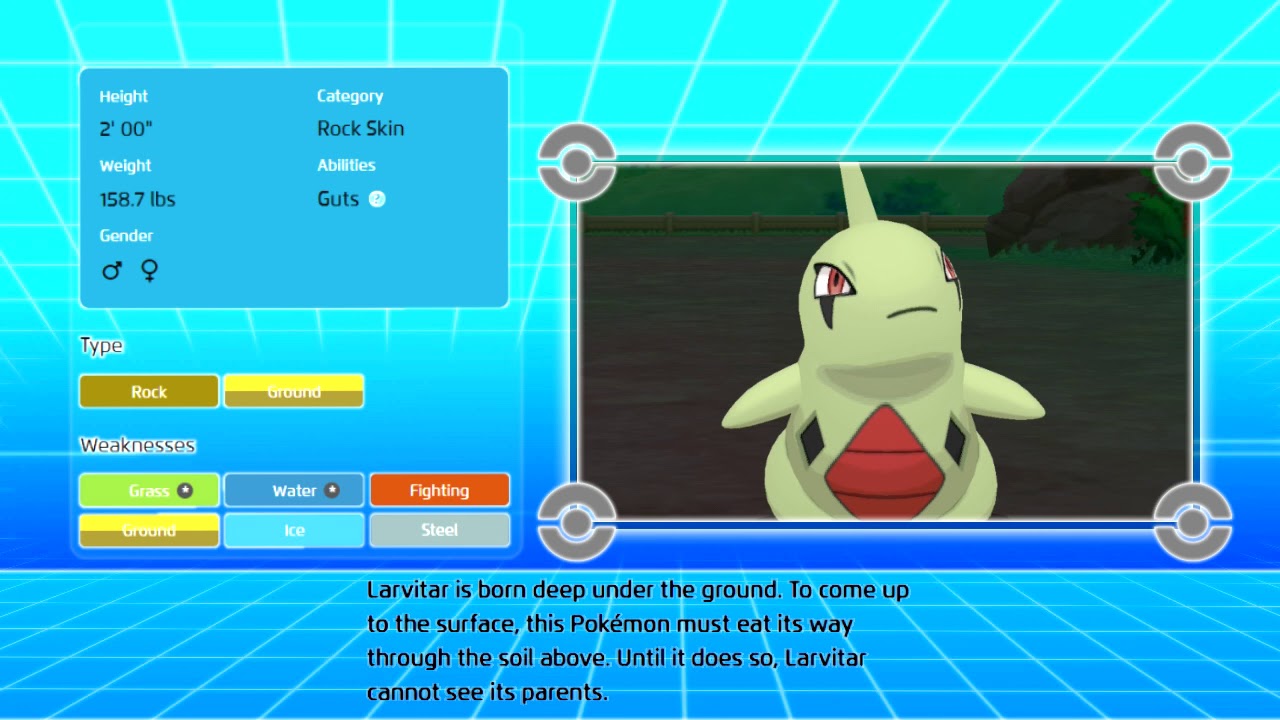 Larvitar #246 Pokedex Go Data