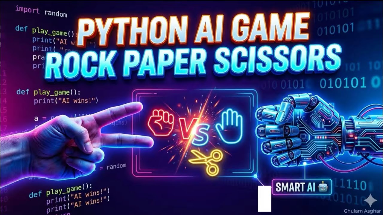 How to build  a Rock Paper Scissors Game in Python | GUI + AI #python 
