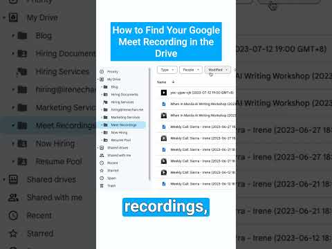Google Meet recording in the GDrive: where is it saved?