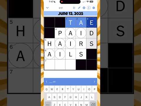 NYT Mini X-Word 6/12/25 #nytcrosswordanswers