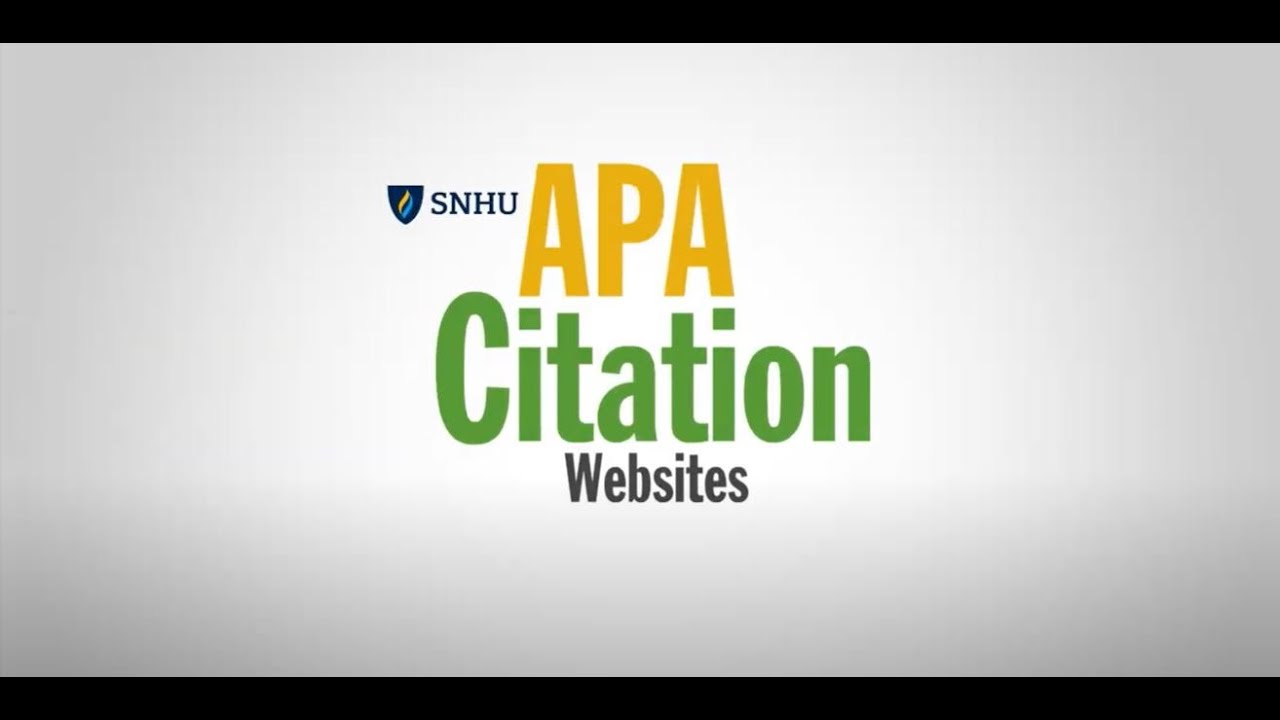 APA Citation: Websites