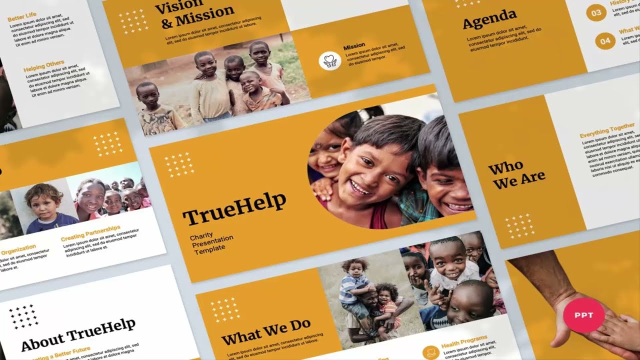 Charity PowerPoint Template | Template PSD