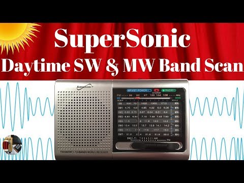 SuperSonic SC-1080BT Portable Radio | Daytime SW & MW Band Scan
