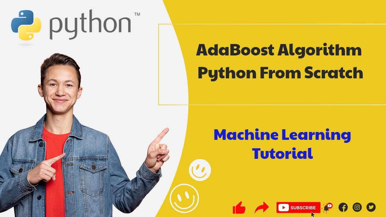 #8 AdaBoost Algorithm Python From Scratch | Machine Learning Tutorial