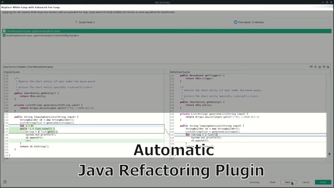 jSparrow: Refactoring Java For-Loops and While-Loops (+ code examples)