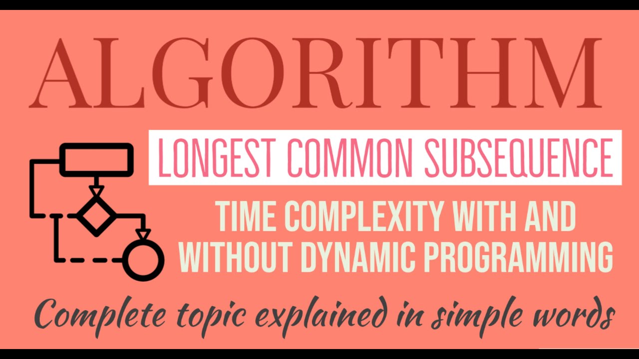 46. Longest Common Subsequence | Detailed Analysis with & without Dynamic Programming | Algorithm