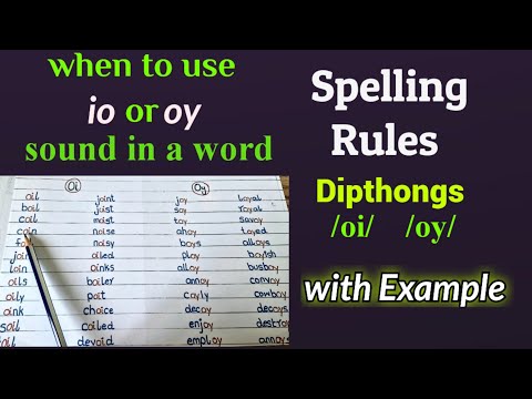 when to use oy and oi sound in a word. spelling rules oy and oi