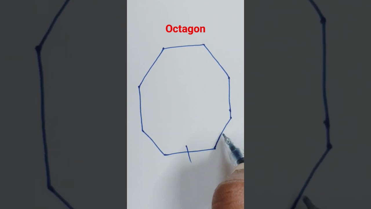 how to draw octagon #shape #drawing #maths #shortfeed #shorts