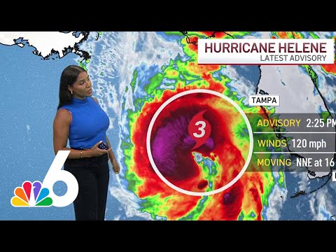 Helene becomes a major Category 3 hurricane on path toward Florida