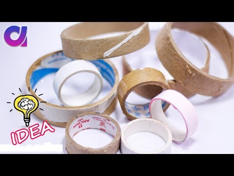 How to reuse waste tape roll at home | Best out of waste | Artkala 356 ...