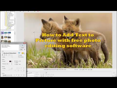 How to add text to picture using free photo editing software