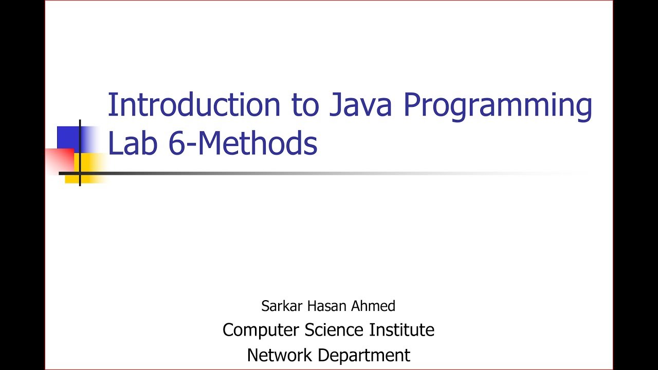 Introduction to Java Programming-  lab 6 Solution