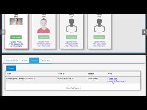 How to register a team to a tournament