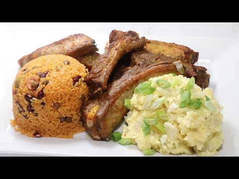 How To Make Spanish Rice and Beans Ribs Potato Salad | My sixteenth Video | Dada's FoodCrave Kitchen