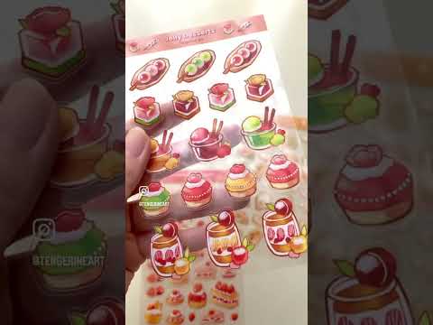 I designed transparent sticker sheets 🥰 #stickers #artshop