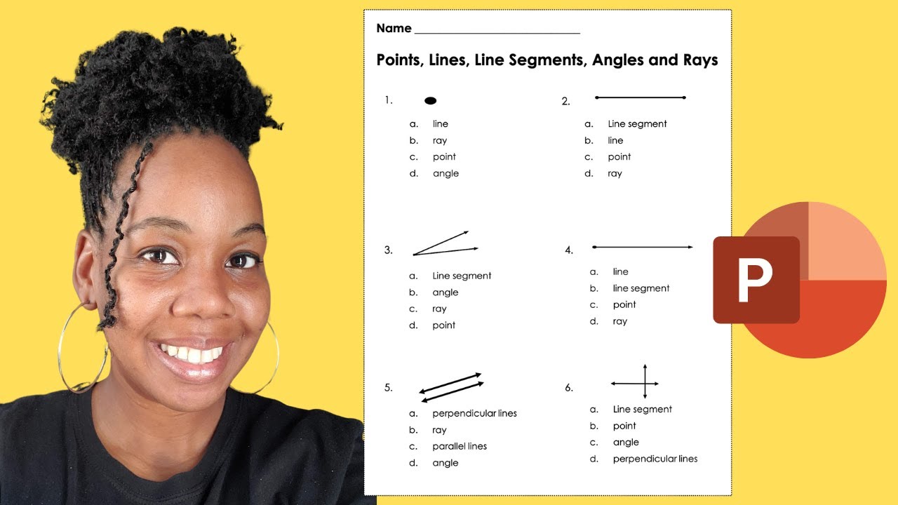 How to Add Points, Lines, or Angles on a Worksheet in PowerPoint | Elementary Math Resources