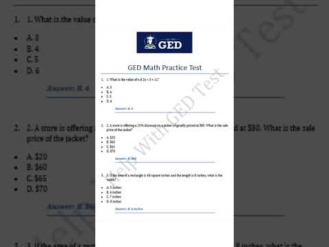 Want to Take Math GED Practice Test !!!