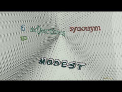 modest - 8 adjectives which mean modest (sentence examples)