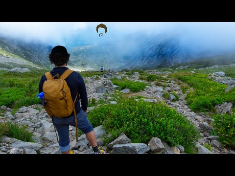 Hiking the Tuckerman Ravine Trail to the Peak of Mount Washington in White Mountains New Hampshire