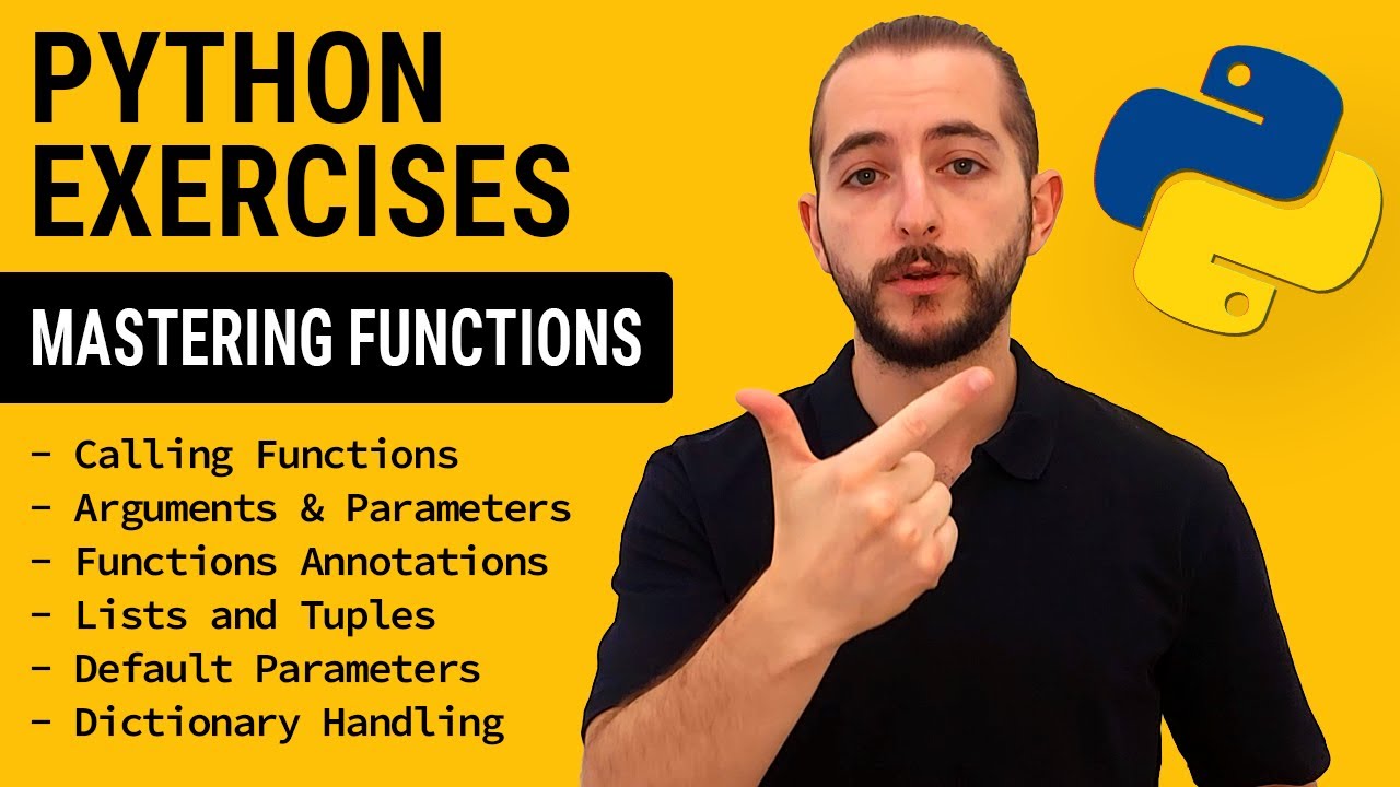 Python Exercise | Mastering Functions in Python | Beginner Level | With Challenges Application