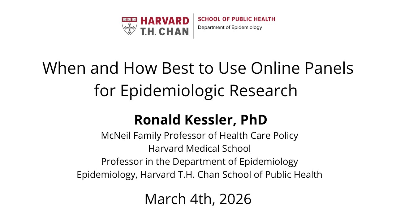 Ronald Kessler Seminar, March 4, 2026
