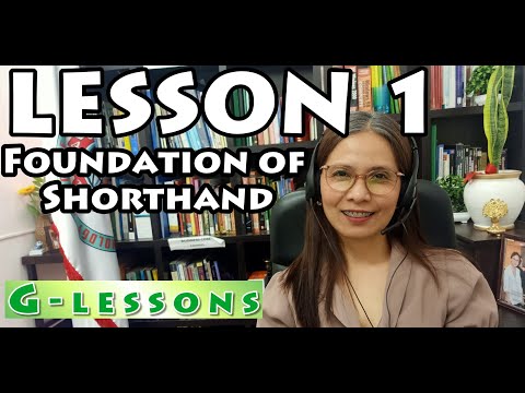 Foundation of Shorthand Lesson 1