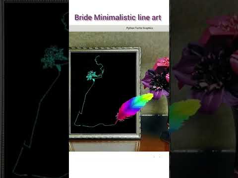 Bride minimalistic line art #shorts #coding #homedecor