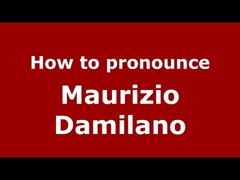 How to pronounce Maurizio Damilano (Italian/Italy) - PronounceNames.com