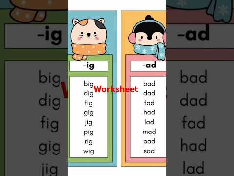Worksheet of Cvc words...short vowel sound of (i & a)