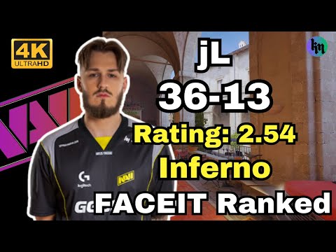 jL (36-13) Rating: 2.54 (Inferno) | FACEIT Ranked | April 7, 2025 | CS2 POV/DEMO