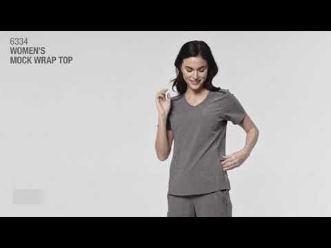 WonderWink RENEW - 6334 - Women's Mock Wrap Top • JW Medical Uniformes
