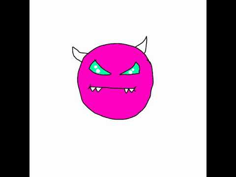 Drawing Geometry Dash Medium Demon Difficulty Face