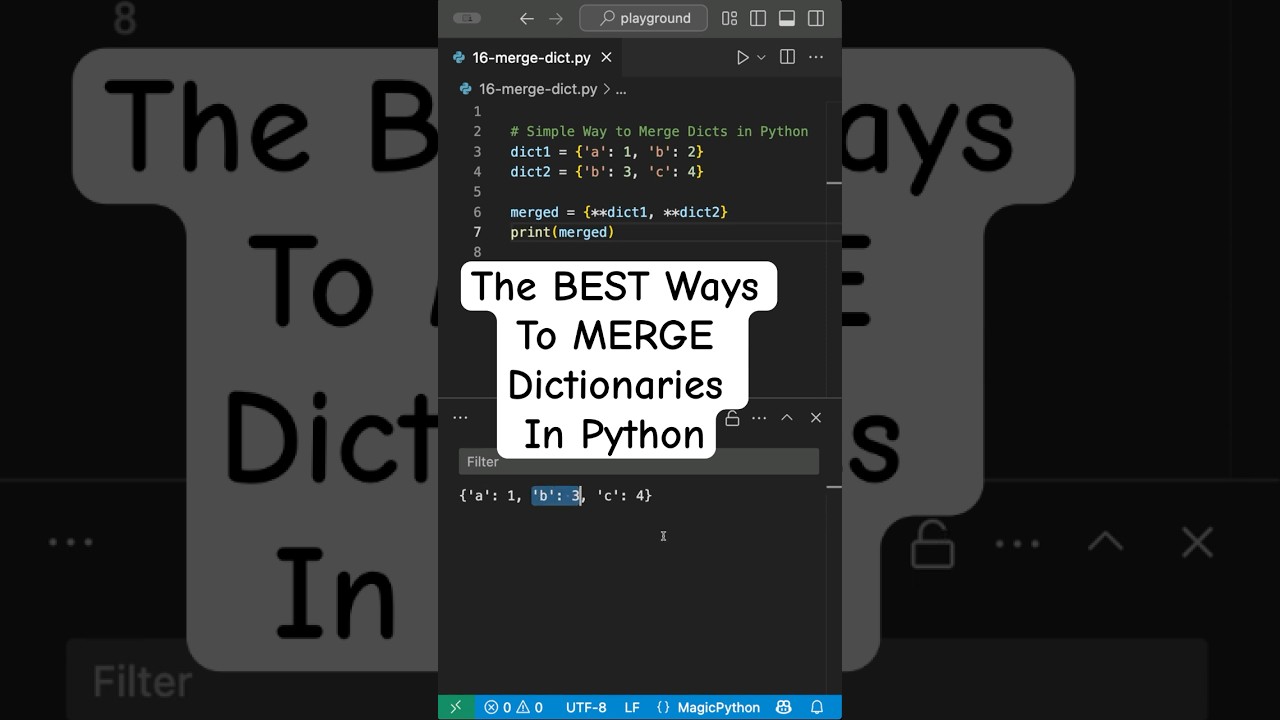 The BEST Ways To MERGE Dictionaries In Python #coding #python #pythonprogramming