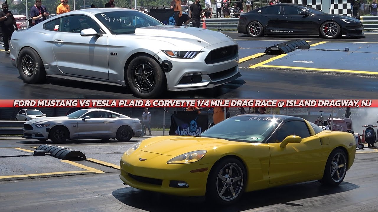Modded Ford Mustang Drags Tesla Model S Plaid, Someone Isn't Going To ...