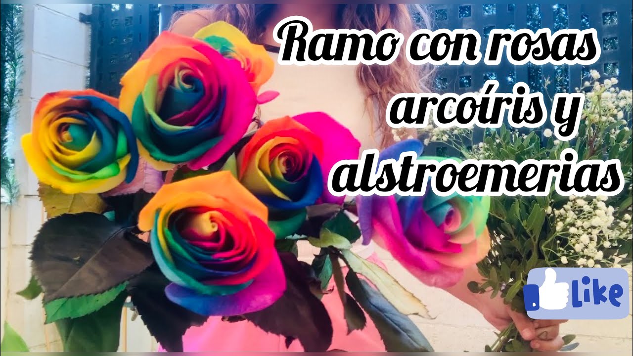 Cómo hacer un ramo de rosas arcoíris 🌈