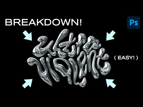 How to make THIS cool 3D Chrome Text Effect | Photoshop Text Tutorial For Beginners