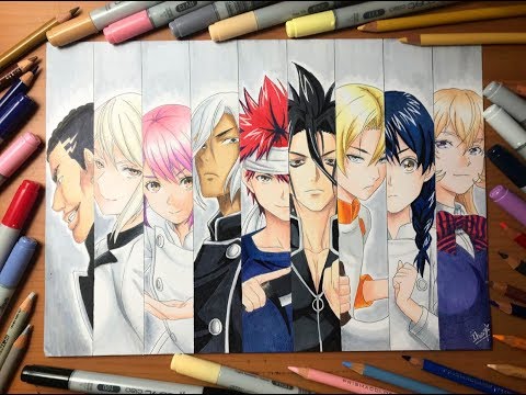 Speed Drawing - Shokugeki no Soma's Character (Food Wars) [HD]