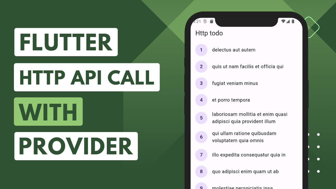 Flutter Http API Call With Provider | TODO API Http Call